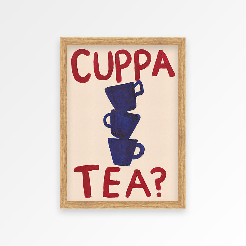 Cuppa Tea Hand Painted Print – Proper Good