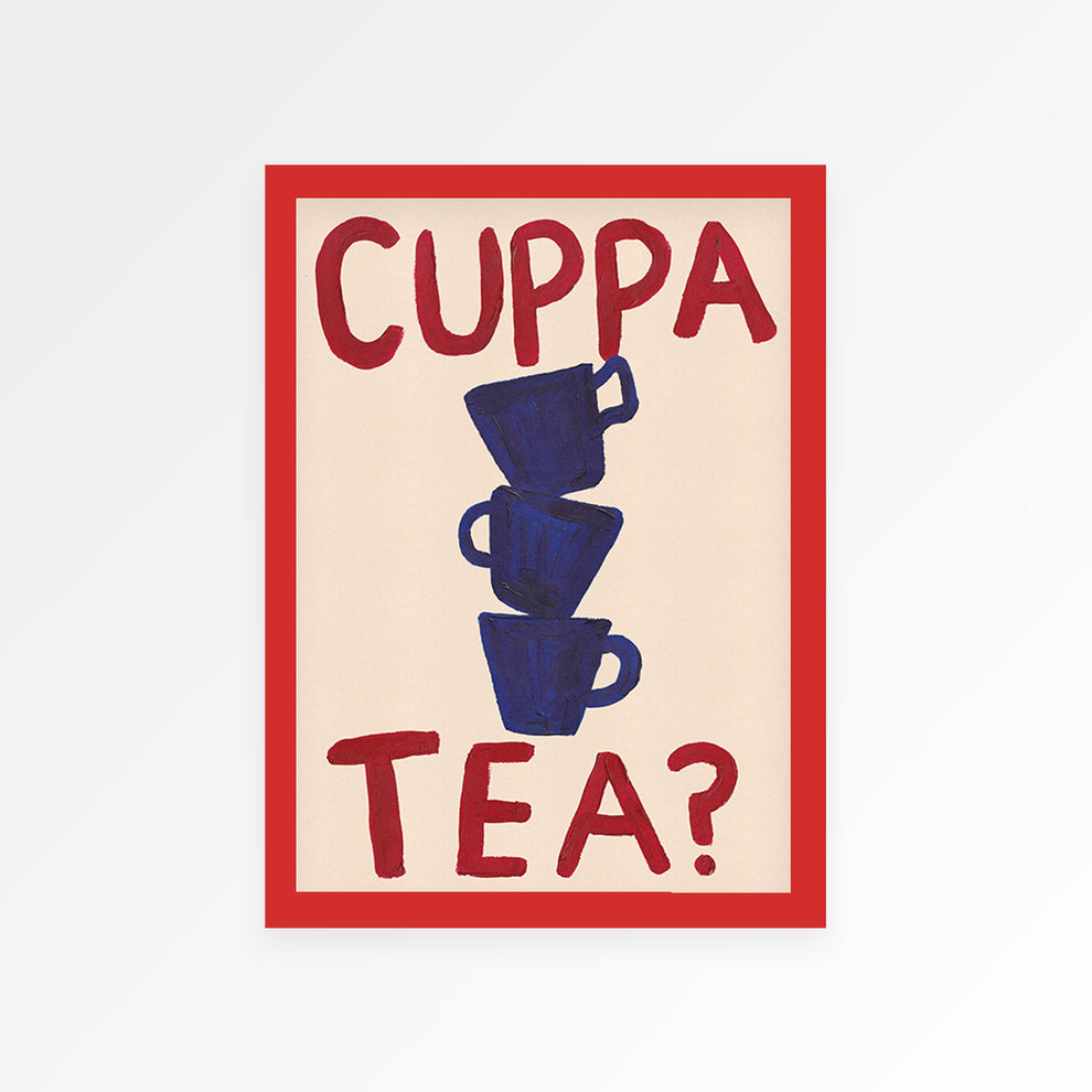 Cuppa Tea Hand Painted Print – Proper Good