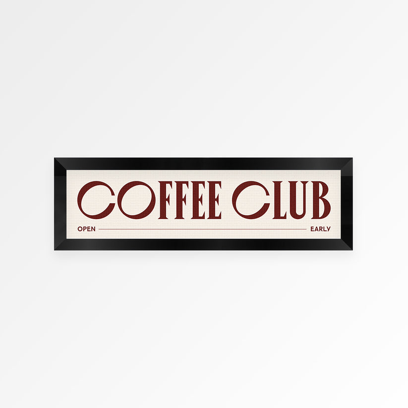 Coffee Club Panoramic Framed Print – Proper Good