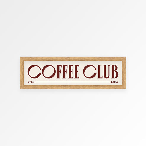 Coffee Club Panoramic Framed Print – Proper Good