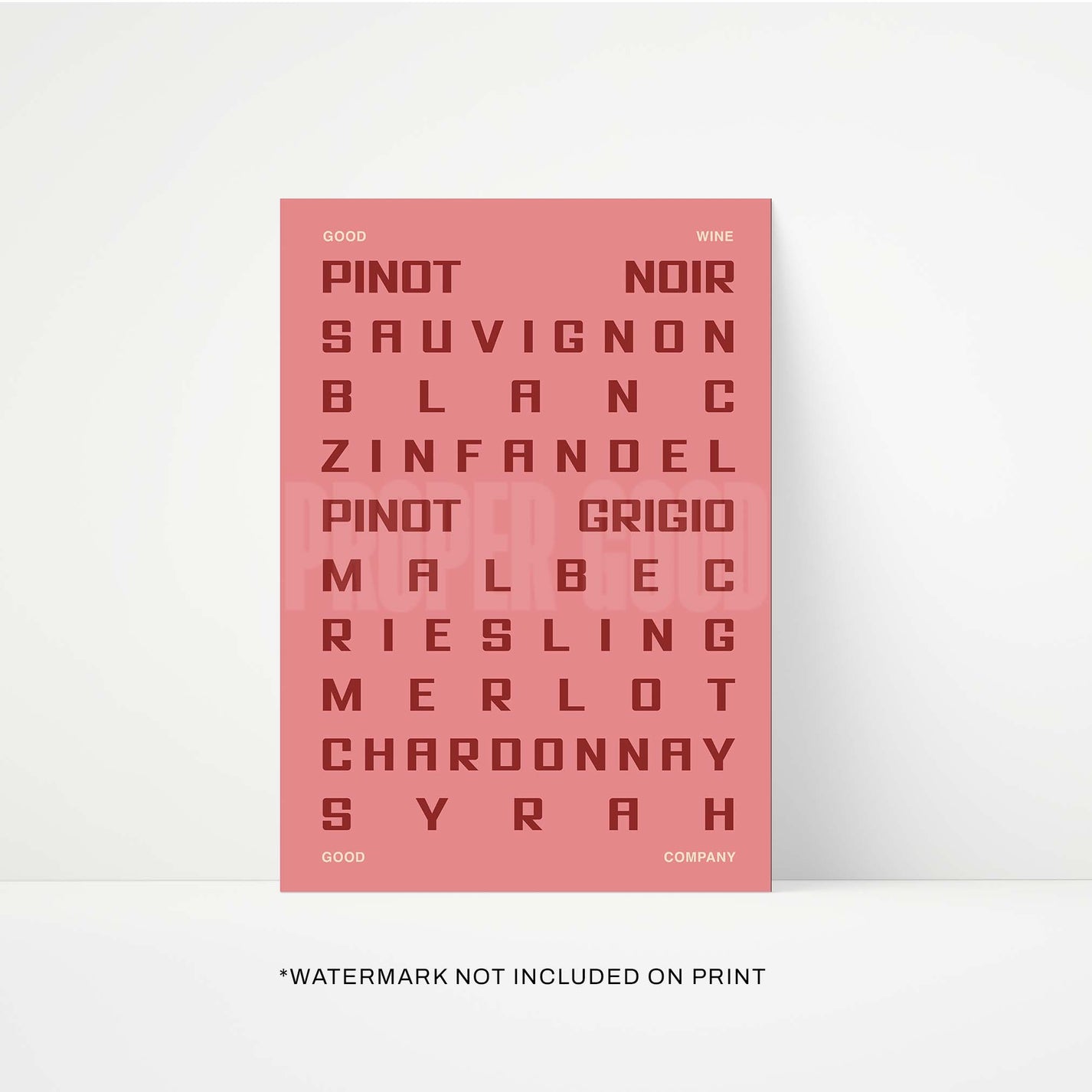Wine Guide Print – Proper Good